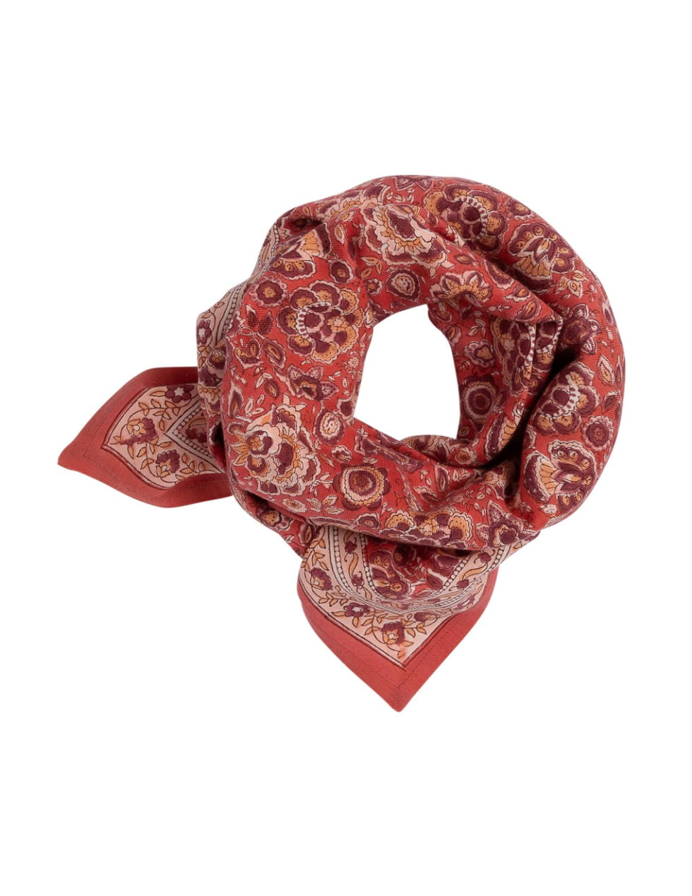 Foulard femme en block print indien - Bindi Atelier