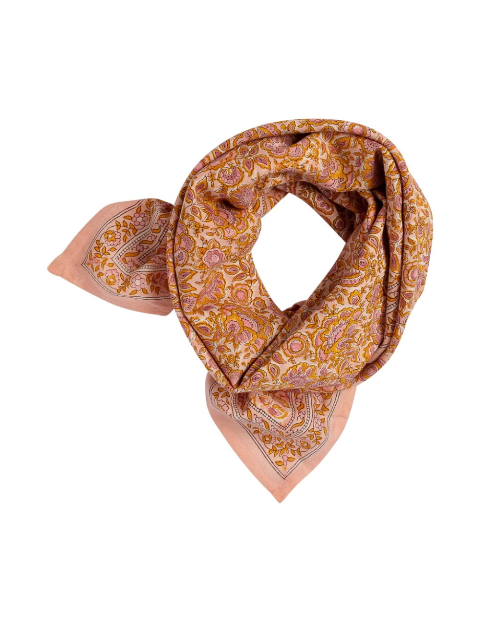 Foulard femme imprimé au blockprint - Bindi Atelier